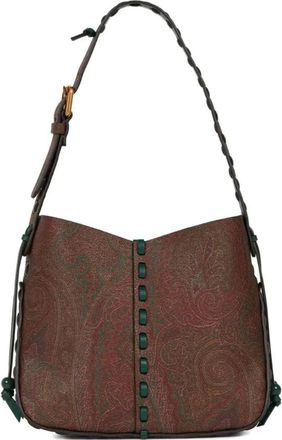Etro Femme, Sacs, Brun, Taille: ONE Size Sac bandouli&egrave;re enduite jacquard Paisley marron