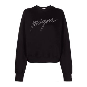 Msgm Msgm, Femme, Sweatshirts et sweats &agrave; capuche, Noir, Taille: 38 FR SweaT-shirt