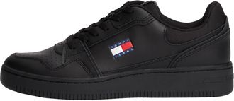 Tommy Jeans Herren Cupsole Sneaker TJM Retro Basket Low Top, Schwarz (Black), 42