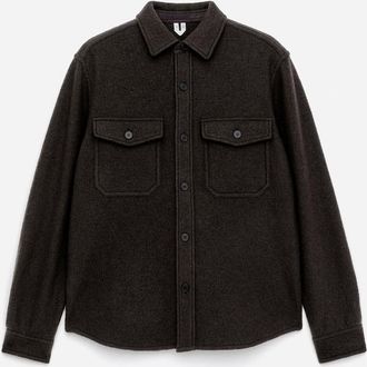 Arket Boucl&eacute;-Overshirt Aus Wolle -Braun