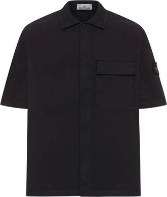 Stone Island Homme, Chemises, Noir, Taille: L Short Sleeve Shirt
