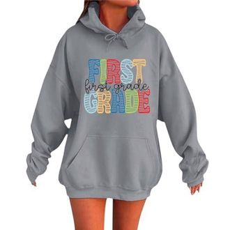 Generic 2026 Printemps Femmes Casual Pull &agrave; Capuche Hiver Polaire Sweatshirt Imprim&eacute; Lettres Manches Longues Confortable Chaud Loungewear pour un usage quotid