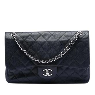 Chanel unisex, Pre-owned, Noir, Taille: ONE Size Sac port&eacute; &eacute;paule Pre-owned Double Flap