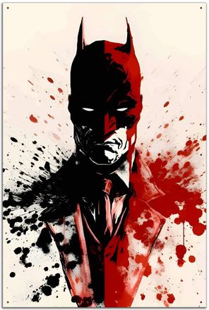 Wallario Outdoor-Poster f&uuml;r Garten oder Balkon Dunkle Dualit&auml;t, Motivbanner Gr&ouml;&szlig;e: ca. 60 x 90 cm, Outdoor-Bild