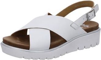 Ara Femme Bilbao Sandales, Blanc 12 33516 04, 40 EU