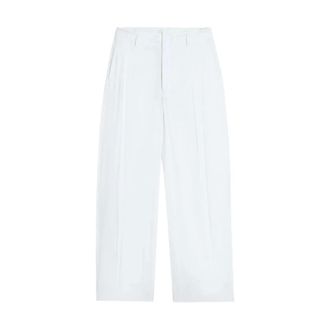 Christophe Lemaire Femme, Pantalons, Blanc, Taille: 34 FR Creased Soft Pants