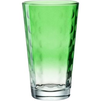 Leonardo LEONARDO Optic XL Trinkglas - Gro&szlig;er Becher aus hochwertigem buntem Glas - Inhalt 540 ml - Sp&uuml;lmaschinenfest, robust - 1 St&uuml;ck in hellgr&uuml;n