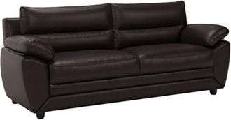 Vente-Unique Canap&eacute; 3 Places Manoa en Simili - Marron