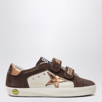 Golden Goose Old School Sneaker aus sandfarbenem/braunem Veloursleder
