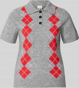 Ichi Slim Fit Poloshirt mit Woll-Anteil Modell Dasila