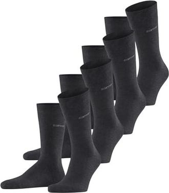 Esprit Solid M So coton unies multipack, Chaussettes Homme, Gris Anthracite Melange 3080, 40-46