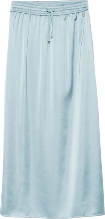 Herno Femme, Jupes, Bleu, Taille: 38 FR Jupe satin&eacute;e avec cordon de serrage