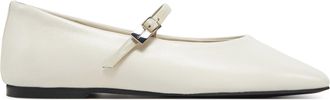 Calvin Klein Ballerinas Calvin Klein Ballerina New Buckle - Lth HW0HW02483 &Eacute;cru