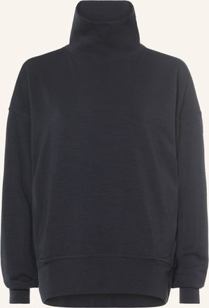 super.natural Fleecepullover Rolling Mit Merinowolle schwarz