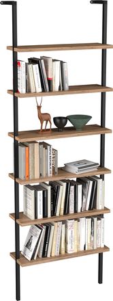 VCM Holzregal h&auml;ngend/platzsparendes Regal/Ma&szlig;e:H. 183 x B. 60 x T. 20 cm/Elegantes Regal h&auml;ngend/Aufbewahrungsregal/B&uuml;cherregal/Wandboard - Insasi 6