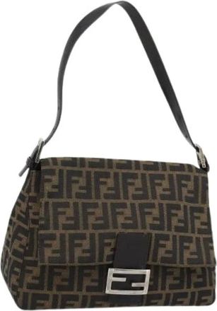 Fendi Pre-owned Sac bandouli&egrave;re en toile Zucca - Femme - Pre-owned - Brun - Taille: ONE Size