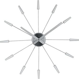 NeXtime SIGEL NeXtime Wanduhren, Metall und Kunststoff, Silberfarben, Ø 58 cm, 2610ZI