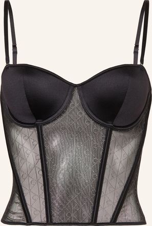 Calvin Klein Corsage Minimalist Emblem Mit Schmucksteinen schwarz