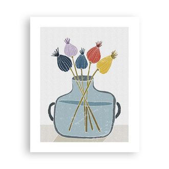 Arttor Poster ohne Rahmen Deko 40x50cm Blumen Vase Minimalismus Wandposter Art Prints Wanddeko Bild Wand Kunstdruck Wandbilder Dekoration Wohnzimmer Schlafzi