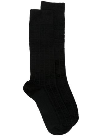 Givenchy chaussettes 4G en jacquard - Noir