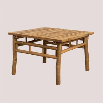 Sklum Sklum - Table basse de jardin carr&eacute;e 70x70 cm en bambou Jamaik