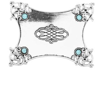 Aboofan Vintage Stickgarn Organizer Wickelplatte f&uuml;r Kreuzstich Langlebiges Zinklegierungstool zur Einfachen Fadenaufbewahrung Silbernes Vierkant Design f&uuml;r D