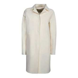 Herno Femme, Manteaux, Blanc, Taille: 48 FR &Eacute;l&eacute;gant Manteau Ivoire &agrave; Boutonni&egrave;re