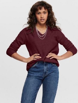 Only V-Ausschnitt-Pullover ONLCAMILLA V-NECK L/S PULLOVER KNT NOOS