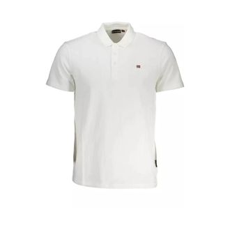 Napapijri Cotton Polo Shirt - - Tops - Herren - Wei&szlig; - 3XL