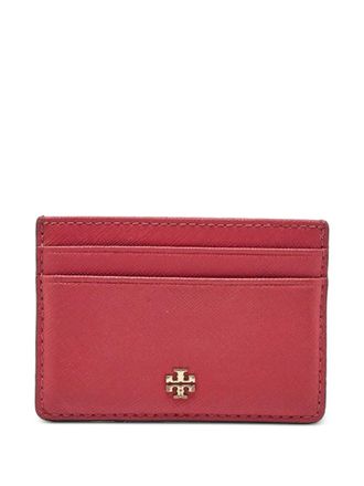 Tory Burch porte-cartes en cuir &agrave; design pre-owned - Rose
