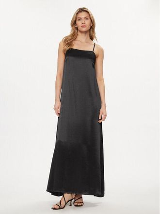 Fracomina Sommerkleid FS24SD3006W45101 Schwarz Loose Fit