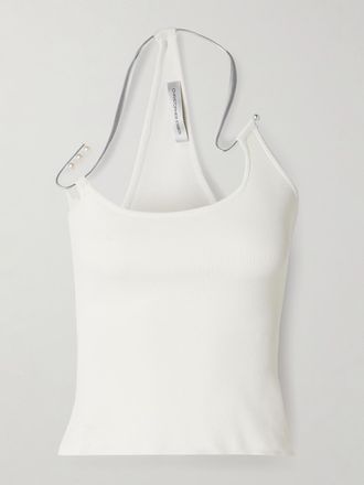 CHRISTOPHER ESBER D&eacute;bardeur En Mailles Stretch C&ocirc;tel&eacute;es &Agrave; Ornements Levitate - Blanc