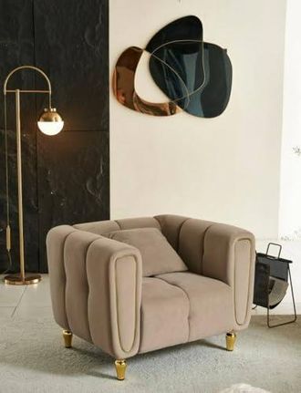 Dmora Sessel Weiß Grau Armlehnen Max 200 kg