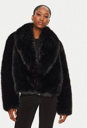 Yes London Pelzmantel 026 Schwarz Regular Fit
