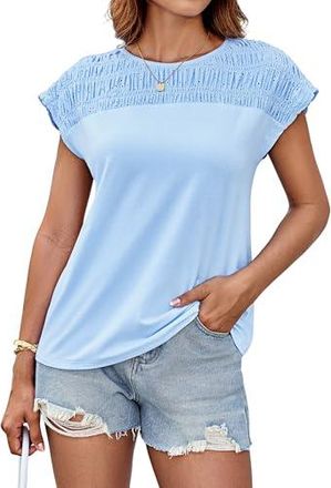 Grace Karin Chemisier décontracté pour Femme, Cardigan, col en V, sans Manches, boutonné, Cravate sur Le Devant, Coton brodé, pour la Plage, Les Vacances, Le Quot