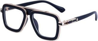 Generic Lunettes de soleil rétro pour homme et femme, avec branches en métal, double pont dextérieur, punk UV400, C4., Taille unique