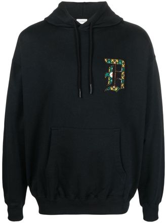 Drôle de Monsieur Hoodie mit Logo-Patch - Schwarz