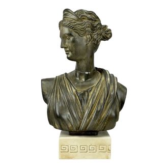 Generic Artemis Diana B&uuml;ste - griechische r&ouml;mische G&ouml;ttin Statue | handgefertigte Moldano-Skulptur aus Hartputz | 27,9 cm