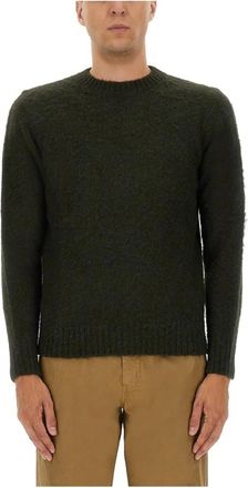 Aspesi Homme, Pulls, Vert, Taille: M Pull textur&eacute; &agrave; col rond