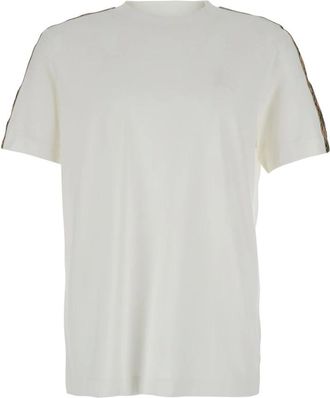 Burberry Homme, Tops, Blanc, Taille: XL Polo Chemises