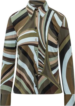 Pucci Femme, Blouses et Chemises, Multicolore, Taille: 38 FR Camicia Jersey Satin