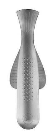Alessi VS06 Boga Ingwerreibe - Stahl AISI 430 mattiert., Silber, 18,50 x 5,70 x 1,80 cm