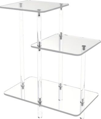 Generico Transparenter Acryl-Seitentisch | Akzenttisch zur Dekoration des Hauses, 43 x 25 x 58 cm, transparent, 3 Schichten für das Wohnzimmer zu Hause