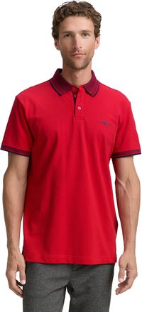 Tom Tailor Piqué Poloshirt mit Stretch, Navy Grey Mint Twotone, XXL