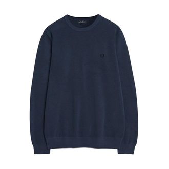 Fred Perry Homme, Sweatshirts et sweats &agrave; capuche, Bleu, Taille: L Pique Stitch Pullover