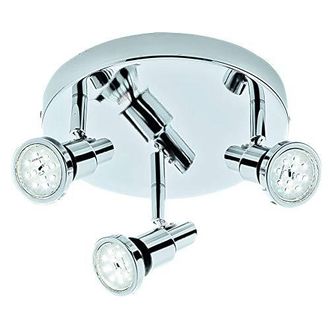 Briloner Briloner Leuchten - LED Spotleuchte, Deckenleuchte, Badleuchte, Badlampe, IP44, Strahler dreh- und schwenkbar, 3x GU10, 12 Watt, 1.200 Lumen, 3.000 Ke