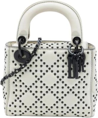 Dior Sac mini Lady Dior Pre-owned - Femme - Pre-owned - Blanc - Taille: ONE Size