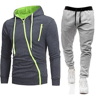 Generic Surv&ecirc;tement Homme Ensemble, Sweat Hoodies Manches Longues Et Pantalon Ensemble De 2 Pi&egrave;ces, Ample Et Confortable, Streetwear Gym Decontract&eacute; Couleur U