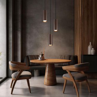 Globo Lighting Pendellampe Hängelampe Esszimmerlampe 3 flammig Wohnzimmerleuchte bronze h 120cm