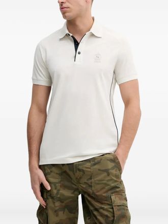 Aeronautica Poloshirt mit Logo-Stickerei - Weiß